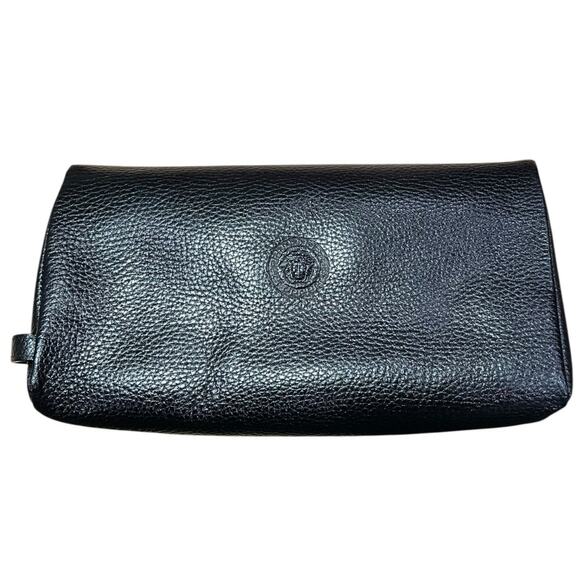 Versace | Bags | 4 Versace Black Medusa Leather Toiletry Bag | Poshmark